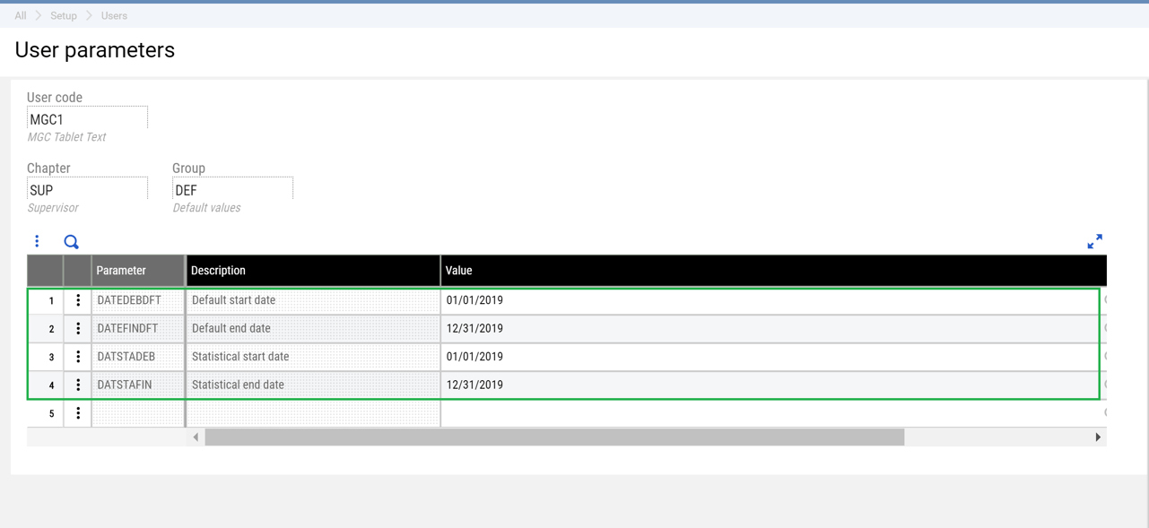 How To Setup A Default Date Range For Reports And Inquiries In Sage X3